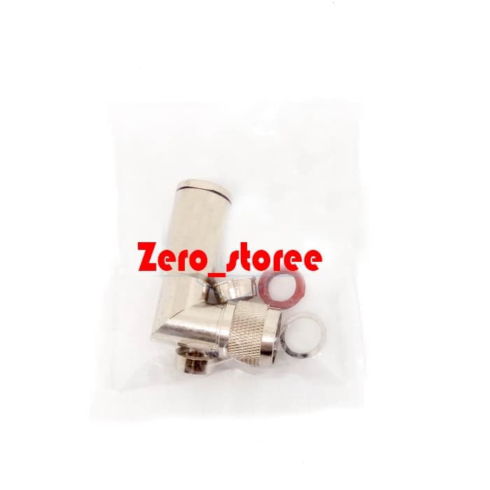 Jual Konektor L N Male to RG-8 Connector N Male ke Kabel RG8 Koaksial ...