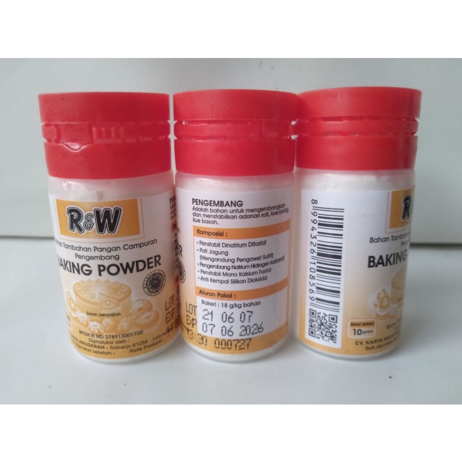 Jual Rajawali R&W RW Baking Powder 10gr Kemasan Botol | Shopee Indonesia