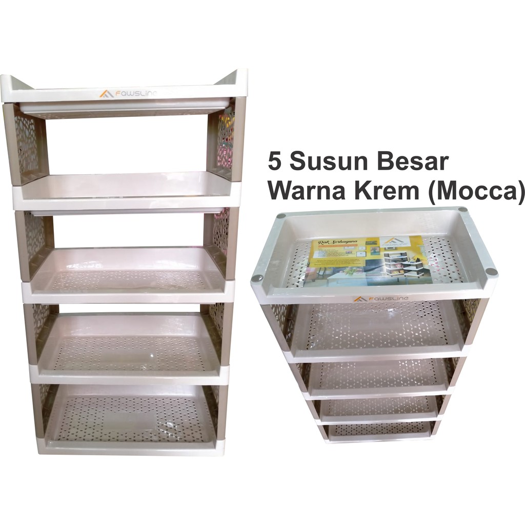 Jual RAK SUSUN BERODA SERBAGUNA FAWSLINE / RAK MULTIFUNGSI 3 SUSUN 5 ...