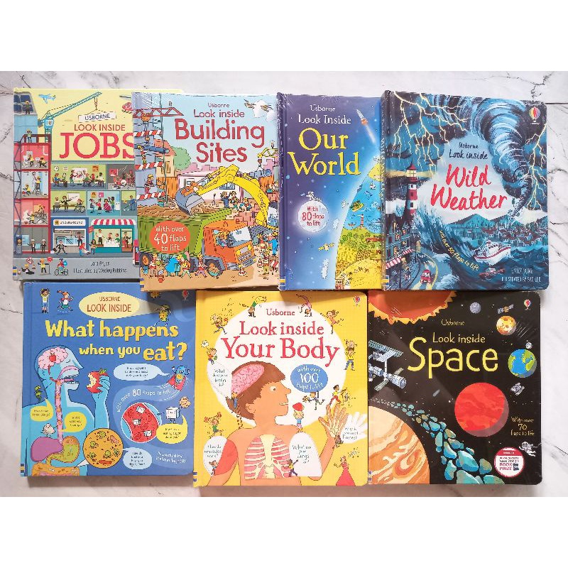 Jual Original Seri Usborne Look Inside Jobs/ Our World/ What happens ...
