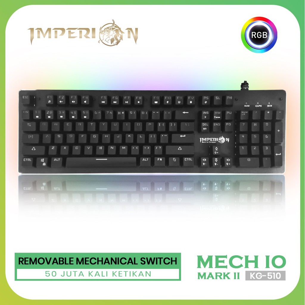 Jual Keyboard gaming mechanical imperion wired usb rgb removable switch ...