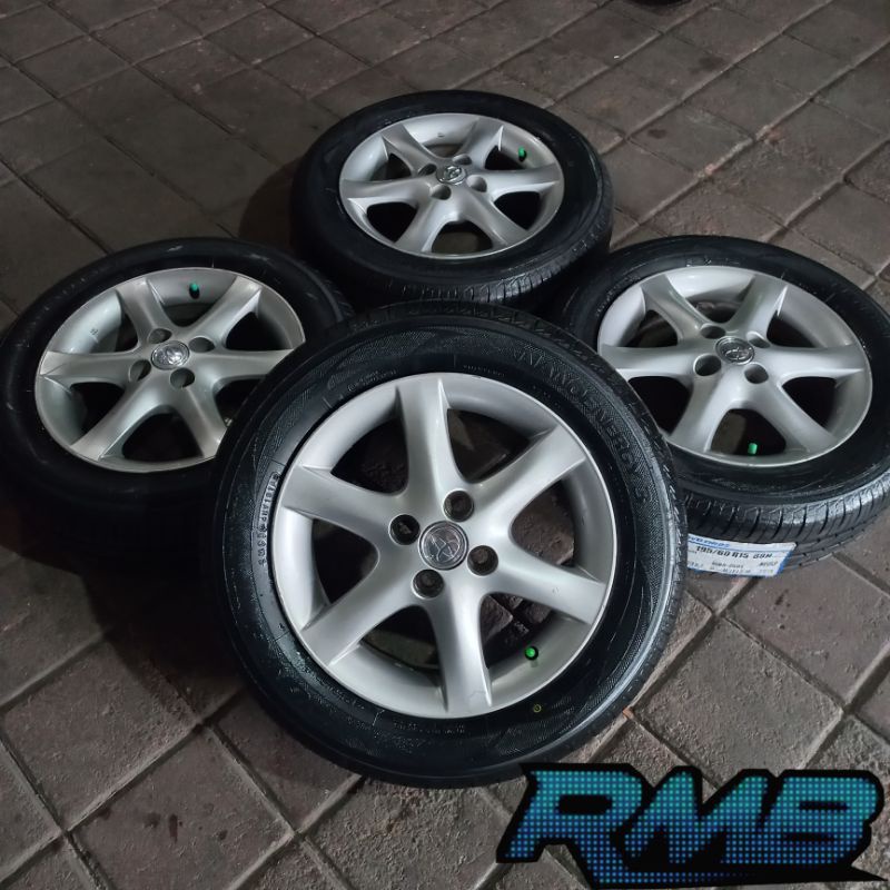 Jual VELG MOBIL BEKAS OEM TOYOTA ALTIS RING 15 PCD 4X100 + BAN 195/60 R15 TOYO | Shopee Indonesia