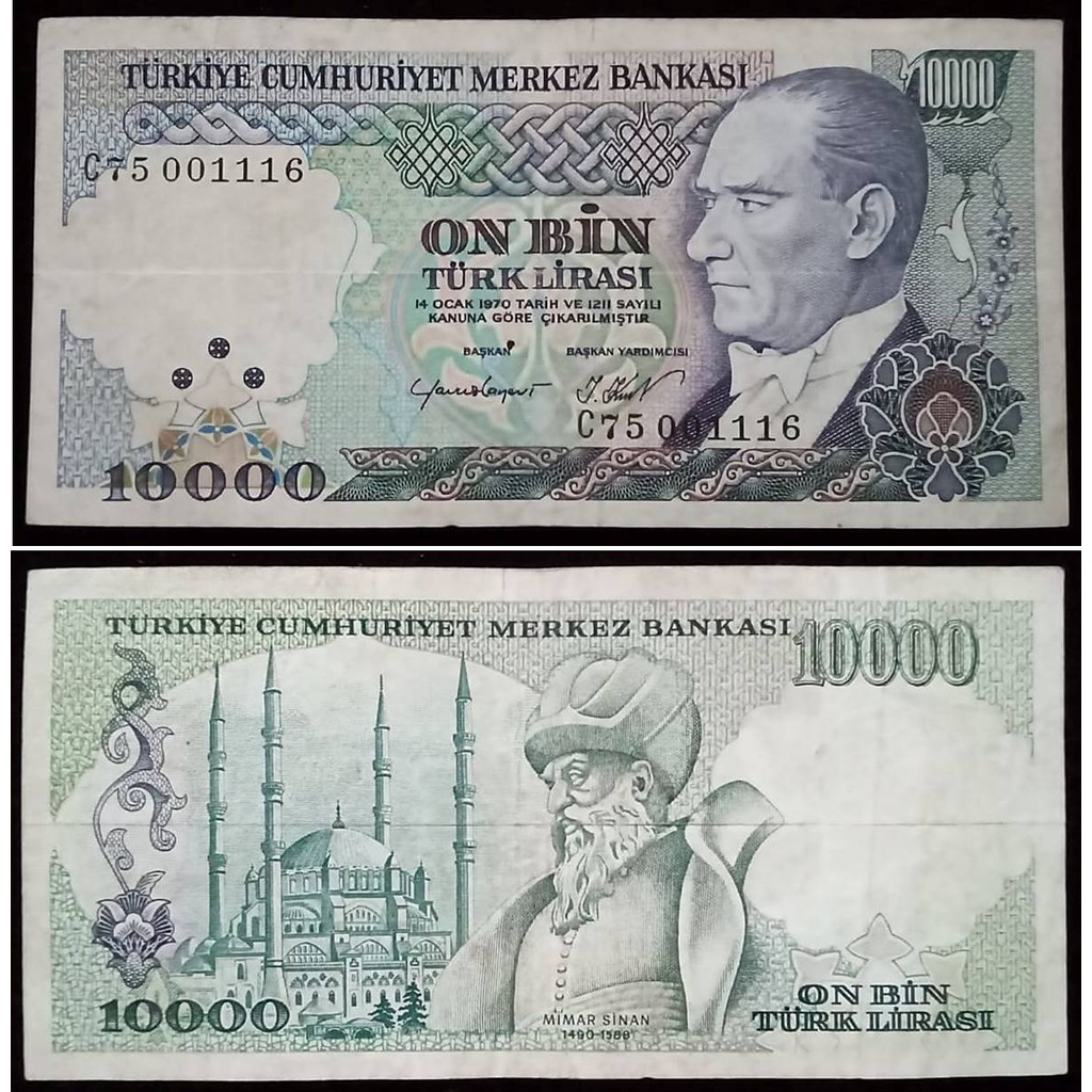 Jual Uang Kuno Turkey/ Turki 10000 Lirasi | Shopee Indonesia