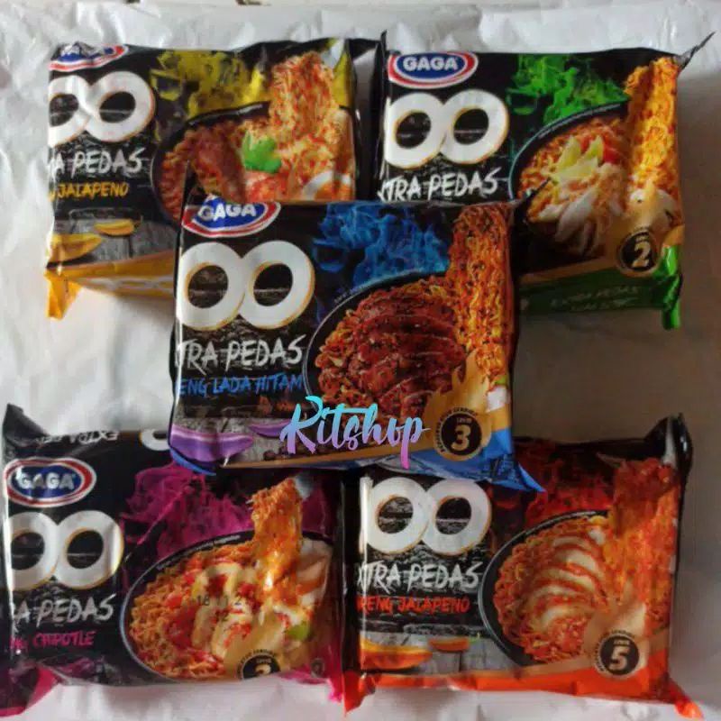 Jual Mie Gaga, Rasa Soto Kuah, Jalapeno, Mie Goreng, Lada Hitam ...