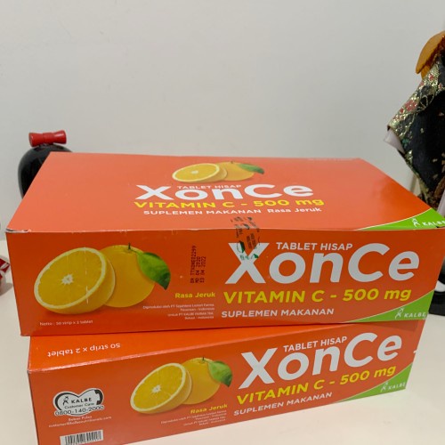 Jual Xonce 500 mg 2 Tablet/biji rasa jeruk | Shopee Indonesia