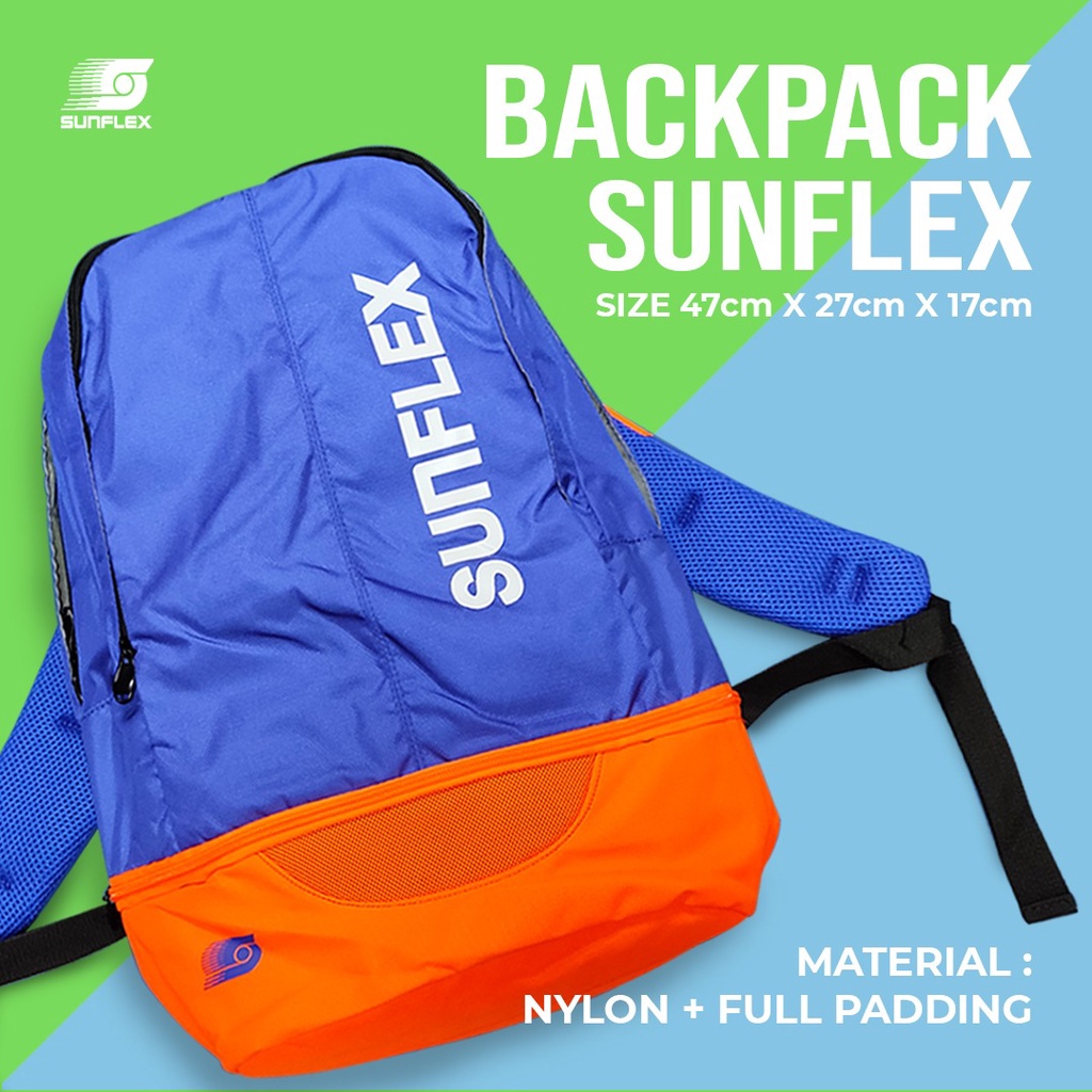 Jual Tas Tenis Meja Pingpong Sunflex Backpack Ransel Blue Orange ...