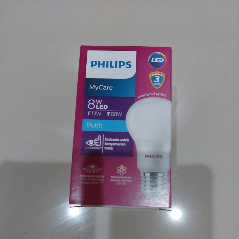 Jual Lampu led philips 8w, warna putih. | Shopee Indonesia