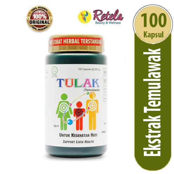 Jual Tulak 550Mg @ 100 Capsules / Ekstrak Temulawak / Jamu / Herbal ...