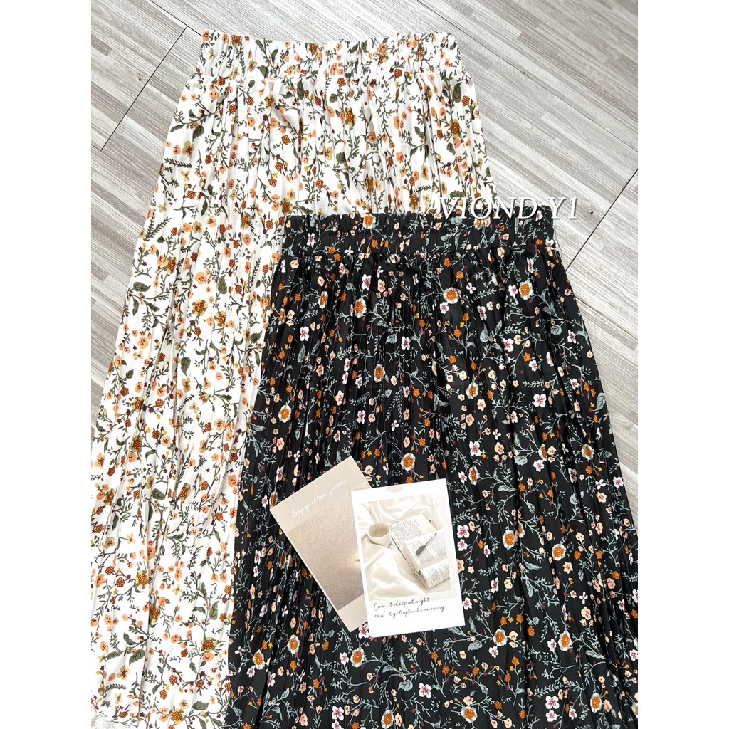Jual Rok Bunga Kecil Plisket Wanita Korea / Rok Plisket Hyget Premium ...