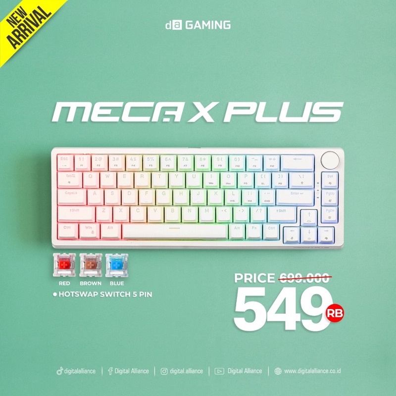 Jual [TERMURAH] Digital Alliance Gaming Keyboard Meca 6X Plus Outemu ...
