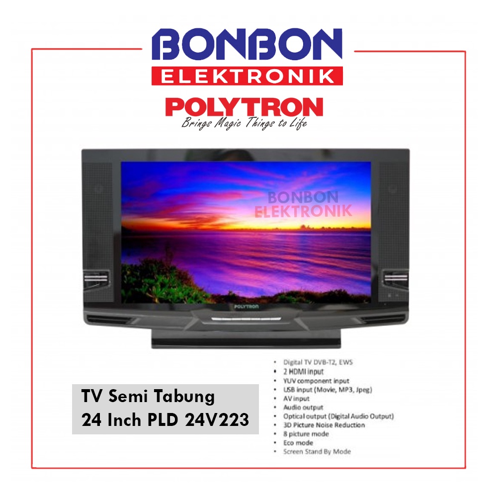 Jual Polytron LED Digital TV 24 Inch PLD 24V223 DVB-T2 | Shopee Indonesia