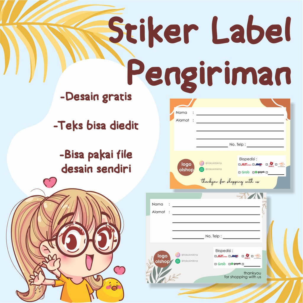 Jual LABEL RESI PENGIRIMAN OLSHOP STIKER PENGIRIMAN OLSHOP | Shopee ...
