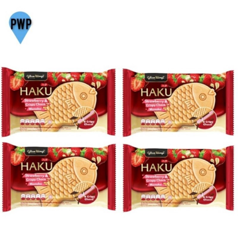 Jual Glico Wings Ice Cream Haku Strawberry & Crispy Choco Monaka 100ml | Shopee Indonesia