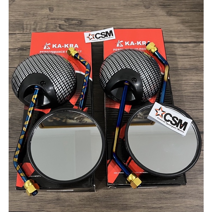 Jual Spion Bulat Karbon Twotone Blue X Model Scoopy Universal | Shopee ...