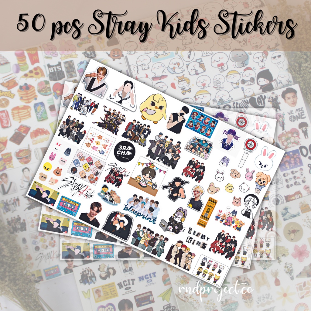 Jual 50 PCS STICKER TUMBLRS STRAY KIDS PAKETAN STICKER TUMBLR STRAY ...