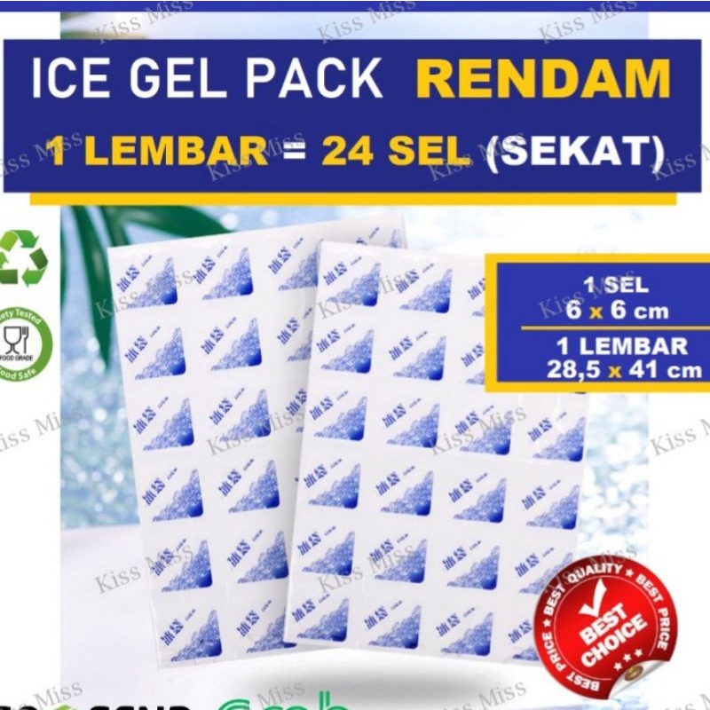 Jual ice gel pack lembaran 24 sell rendam // es gel // ice cooler pack ...