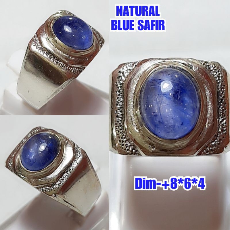 Jual NATURAL BATU PERMATA BLUE SAFIR ASLI A14 | Shopee Indonesia