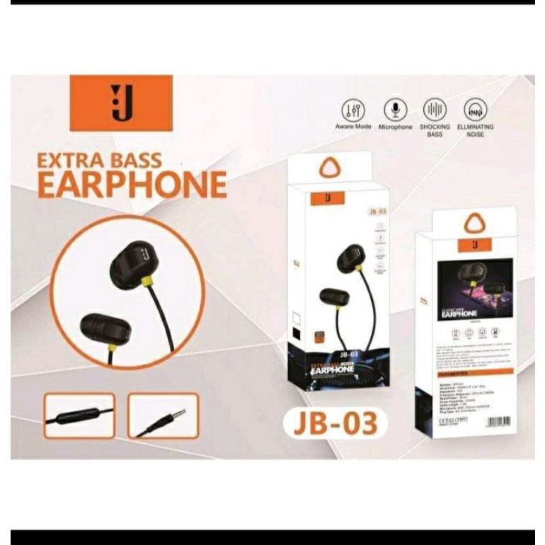 Jual Hf/headset/earphone JBL-03 streo Extra BASS | Shopee Indonesia