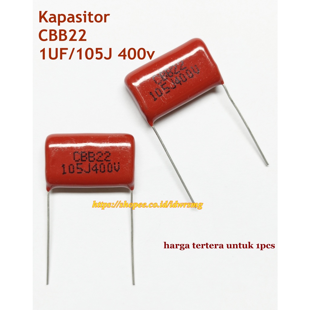Jual Capasitor CBB22 105j 400v kapasitor 105J400v C. 1uF 400 Volt ...