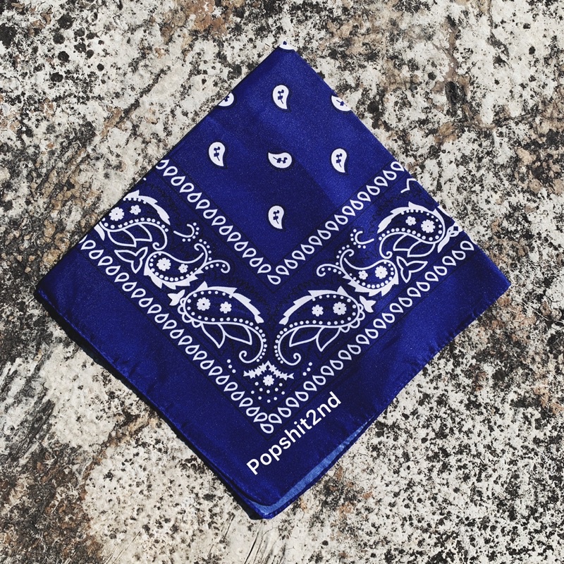 Jual Bandana slayer warna BIRU motif paisley | Shopee Indonesia