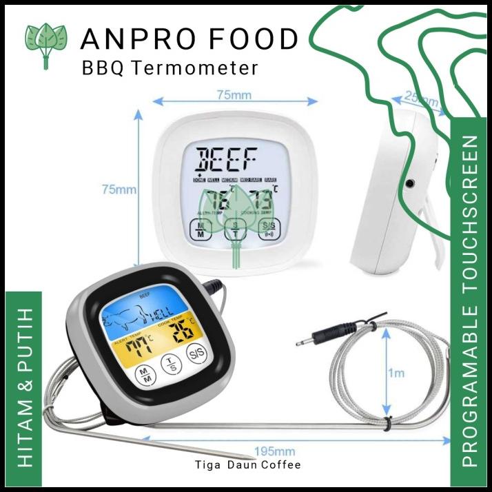 Jual Termometer Masak Daging Bbq Touchscreen Digital Cooking ...