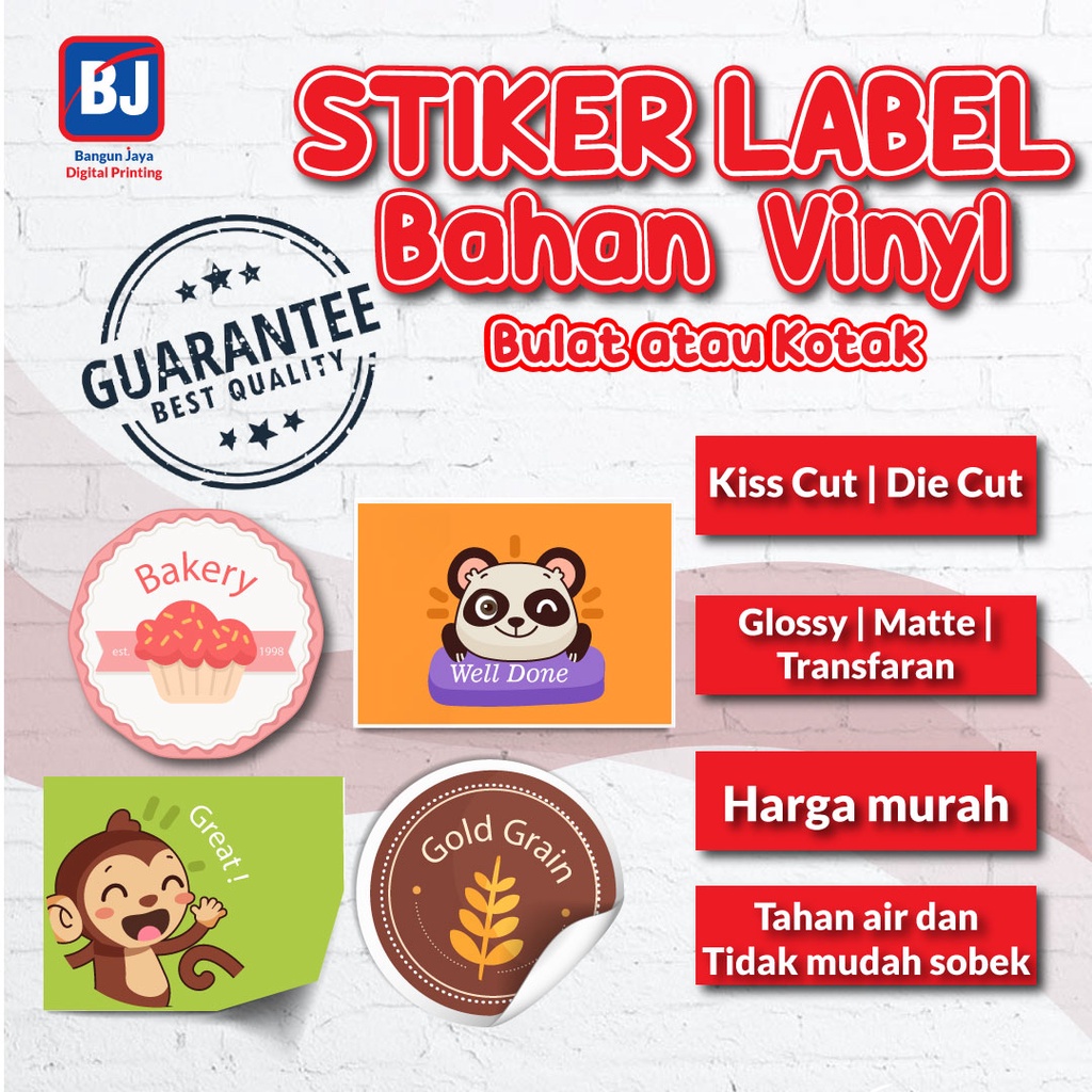 Jual Cetak Stiker Label Kemasan Produk Vinyl - Stiker Vinyl Satuan ...