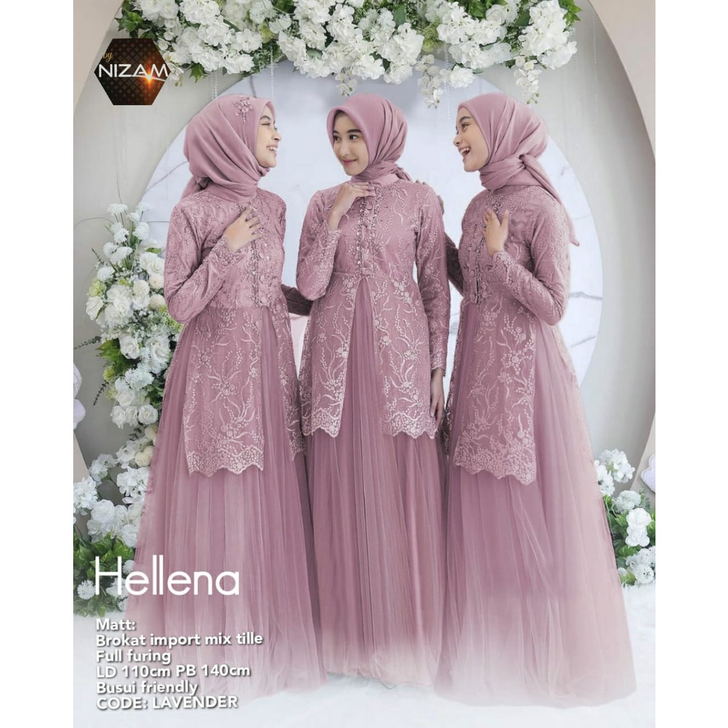 Jual Gamis Brokat Kondangan Model Terbaru Seragam Bridesmaid Dress ...
