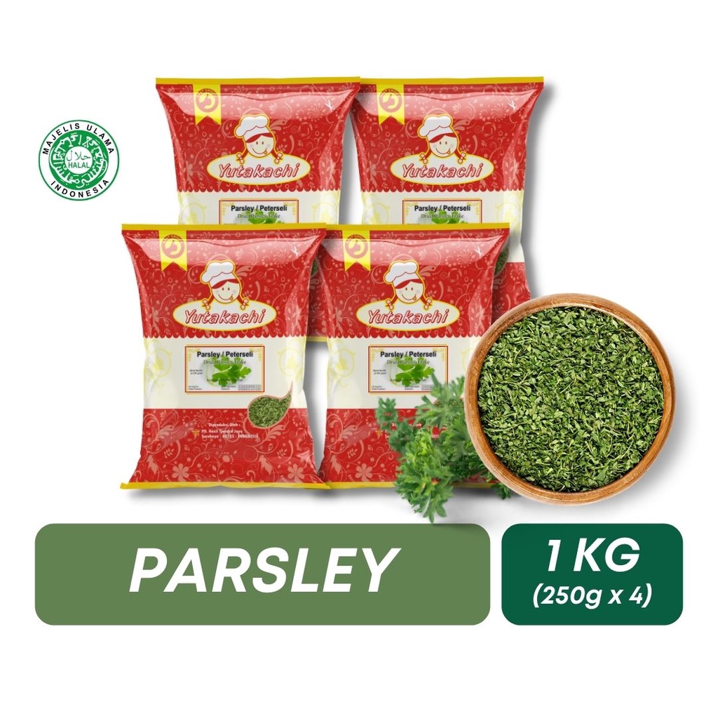 Jual Yutakachi Parsley Flakes 1Kg ( 4pcs @250 Gram ) / Daun Peterseli ...