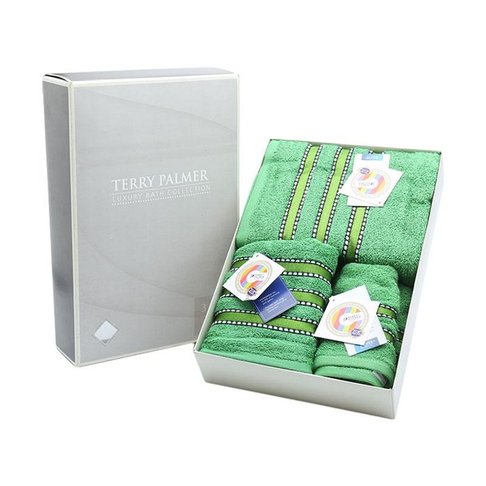 Jual Handuk Mandi Terry Palmer Set - Green (3 pcs) | Shopee Indonesia