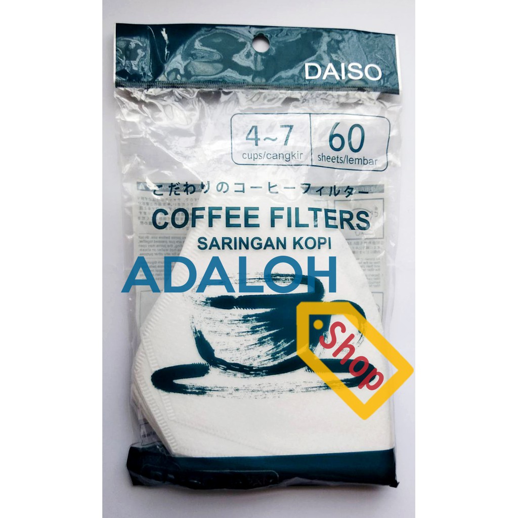 Jual Coffee Filter Daiso 4-7 Cups / Saringan Kopi isi 60pcs | Shopee ...