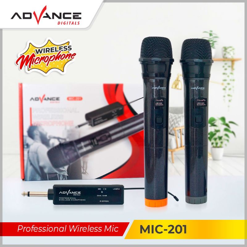 Jual Advance Professional Wireless MIC-201 Microphone Tanpa Kabel ...
