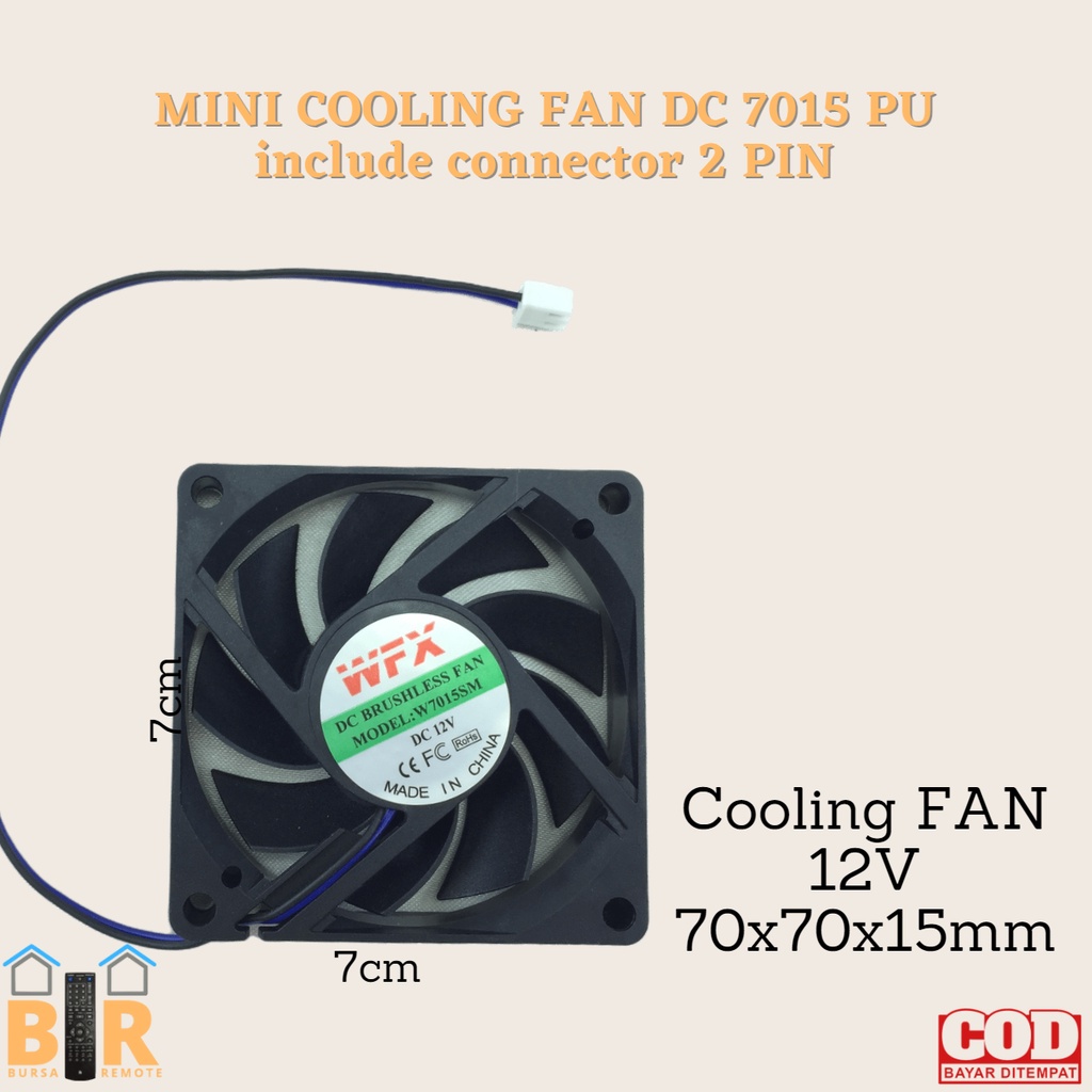 Jual MINI COOLING FAN DC 3CM - 12CM 12V 1A Dc CPU include connector 2 ...