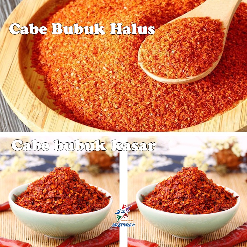 Jual Cabe Bubuk HALUS KASAR flakes kering khas jepang cabai bubuk KASAR ...