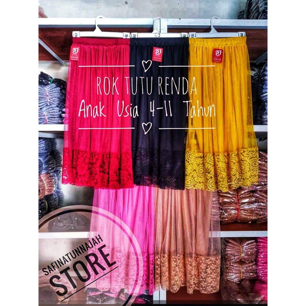 Jual Rok Tutu Renda Anak-Anak Usia 5-10 Tahun//Rok Tutu Tanggung//Rok ...