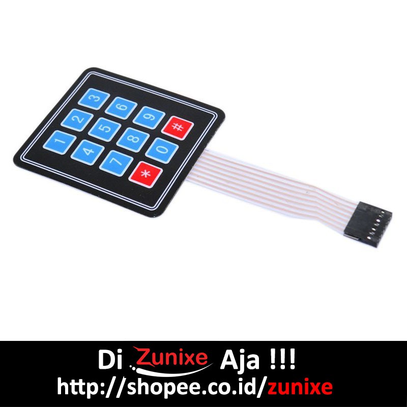 Jual 3X4 MATRIX KEYPAD 3X4 MATRIX MEMBRANE SWITCH MEMBRANE BUTTON ...