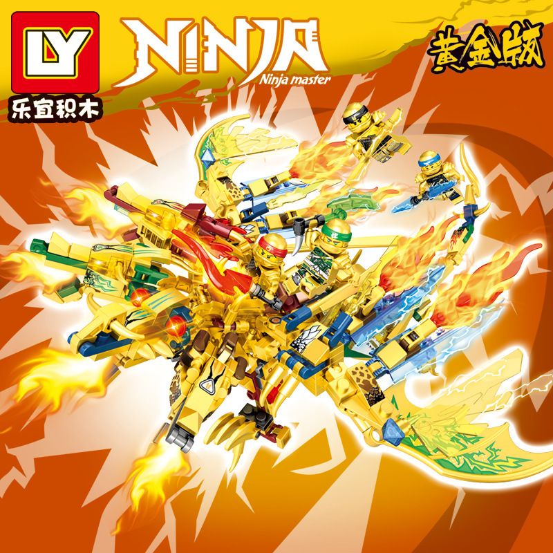 Jual 68092 Mainan Anak Balok Susun Mini Naga Figure Building Ninja ...