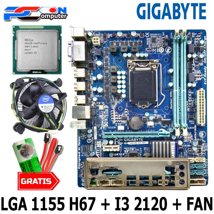 Jual MOBO intel Soket LGA 1155 GIGABYTE H67 - gigabyte i3 2120 | Shopee ...