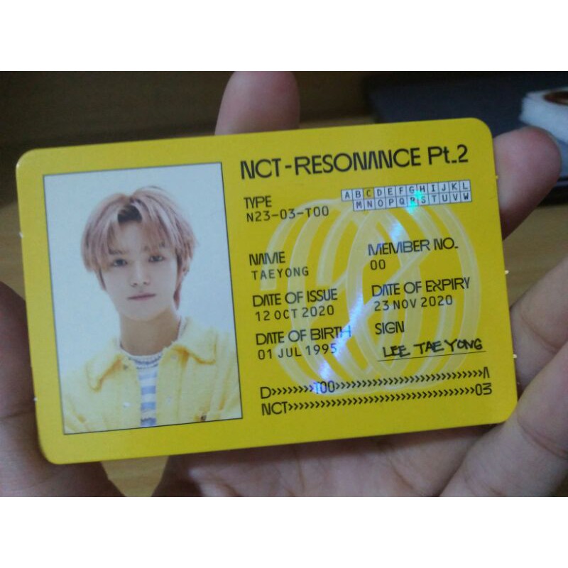 Jual ID CARD NCT TAEYONG | Shopee Indonesia