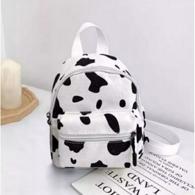 Jual Tas Ransel Mini Motif Sapi kekinian | Shopee Indonesia