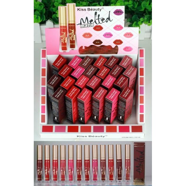 Jual NEW KB MELTED -KISS BEAUTY MATTELIPCREAM/LIPGLOS BOTOL KACA LIKE ...
