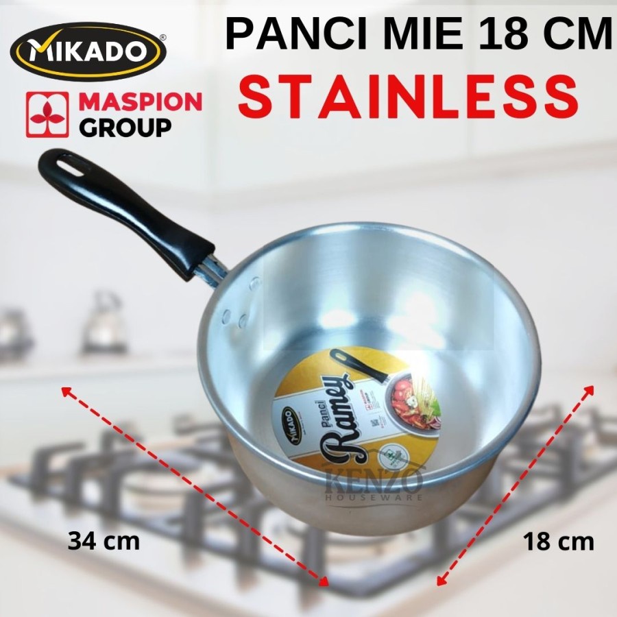 Jual Panci Mie Aluminium Anti Lengket Panci Masak Air Mie Mikado 18cm ...