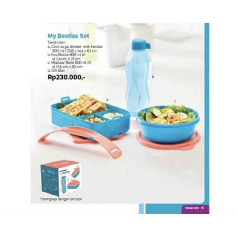 Jual Tupperware My Besties set (botol minum dan tempat makanan ...