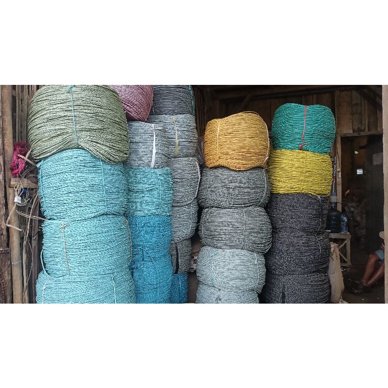 Jual 1kg tali tambang rapia 5mm warna | tali kerajinan | tali ulir ...