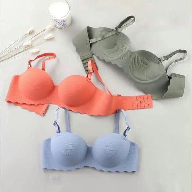 Jual VM BH Wanita Tanpa Kawat Bahan Nylon Bra Push Up Busa Premium ...