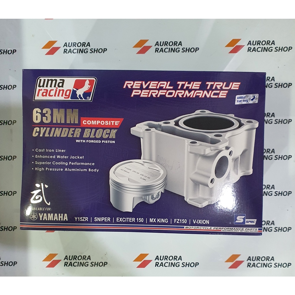Jual BLOK BORE UP UMA RACING 63 MM MX KING 150 / R15 OLD / VIXION NEW / NVL /NVA | Shopee Indonesia