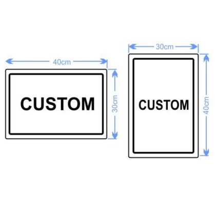 Jual Rambu Custom Ukuran 30cm x 40cm Plat Alumunium Sticker Reflective ...