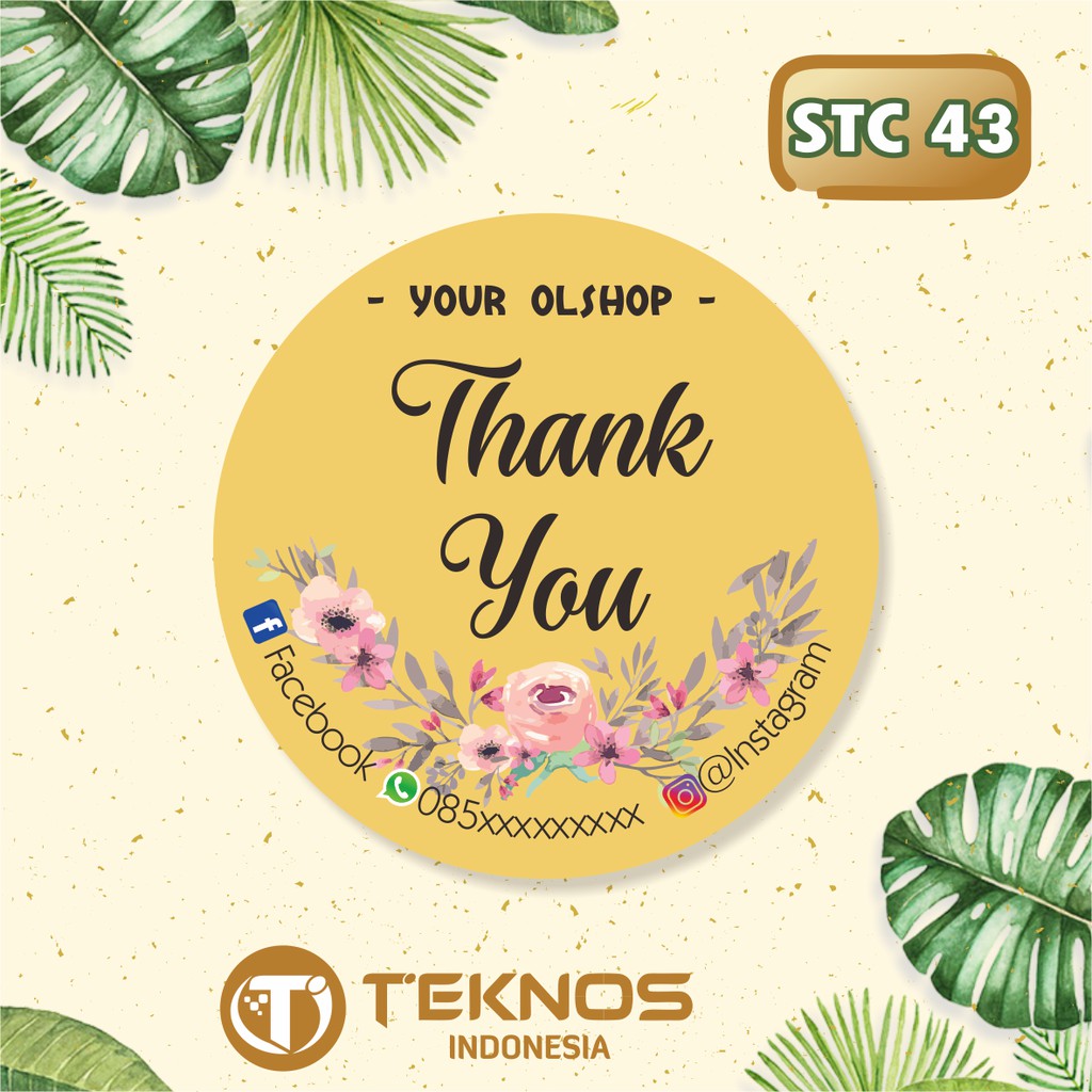 Jual STICKER THANK YOU OLSHOP CUSTOM | Shopee Indonesia