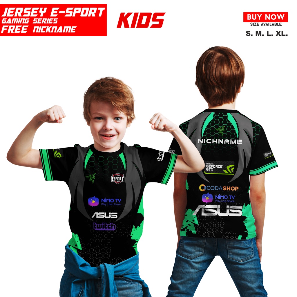 Jual JERSEY GAMING ANAK GRATIS NICKNAME DAN LOGO - ARROGATE SERIES ...