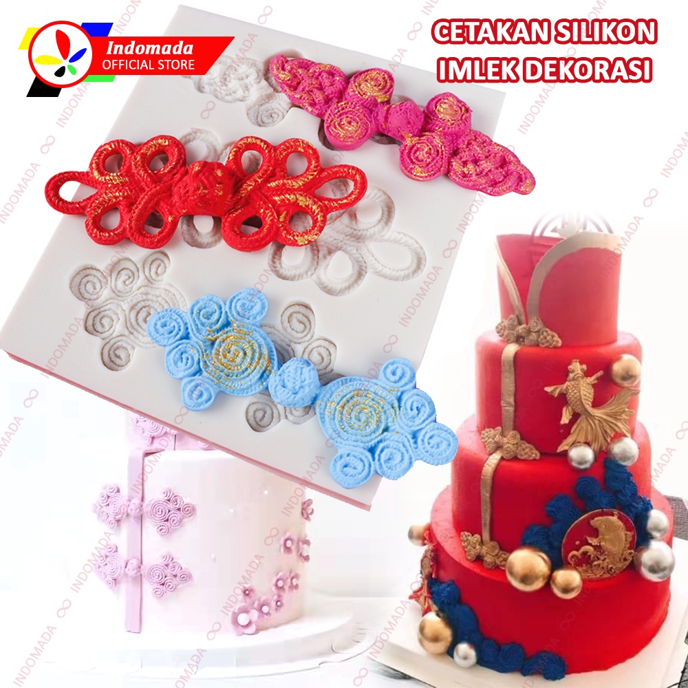 Jual Indomada Cetakan Fondant Silikon Simpul Kancing Tali Shanghai Cina ...