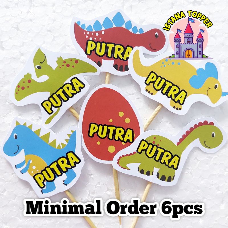 Jual Topper Cup Cakes Custom Nama (1 kata) Minimal Order 6pcs / Klick ...